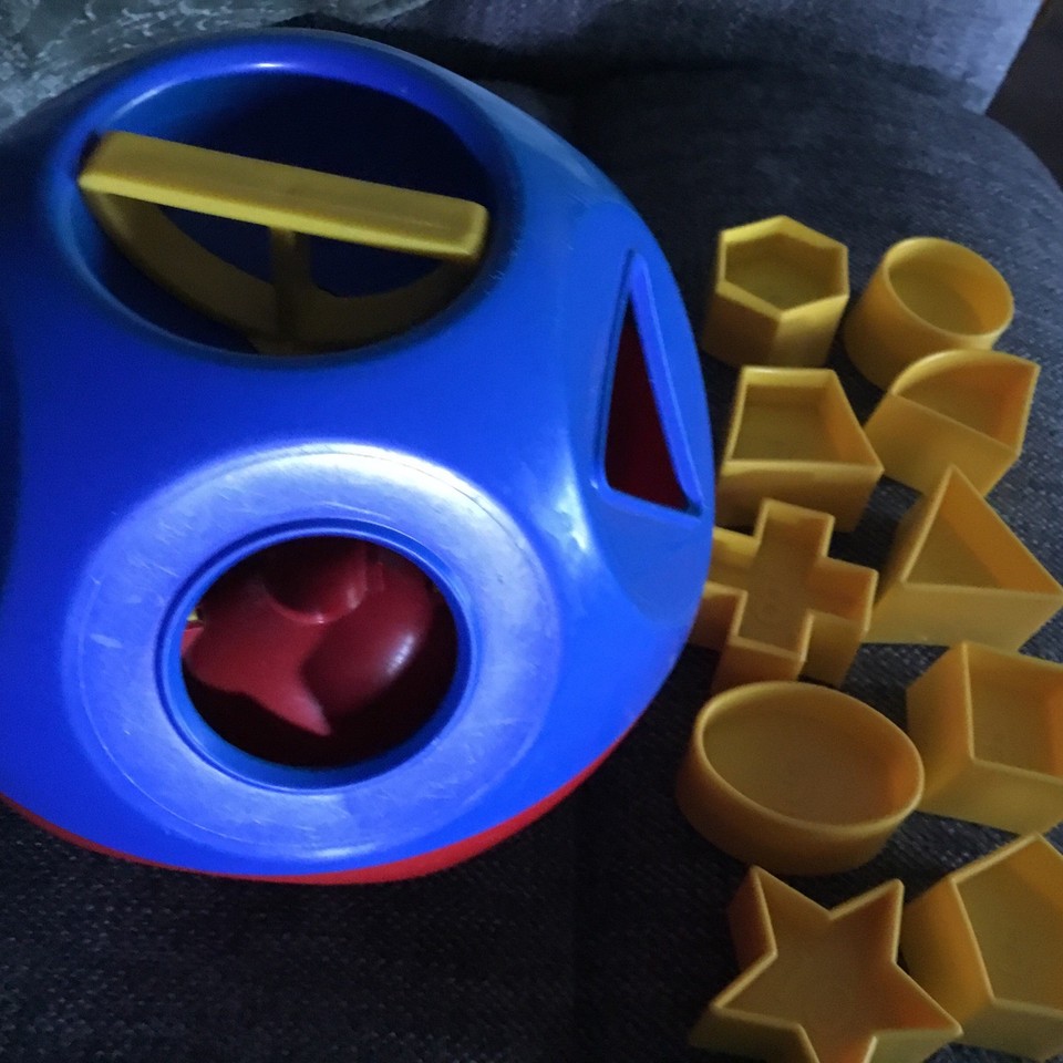 Tupperware SHAPE-O BALL Vintage Shape Sorter Baby Toy Complete 10 x ...