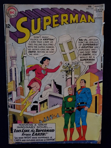 DC Superman # 159 (1963) ~ "Lois Lane, the SuperMaid from Earth!" | eBay
