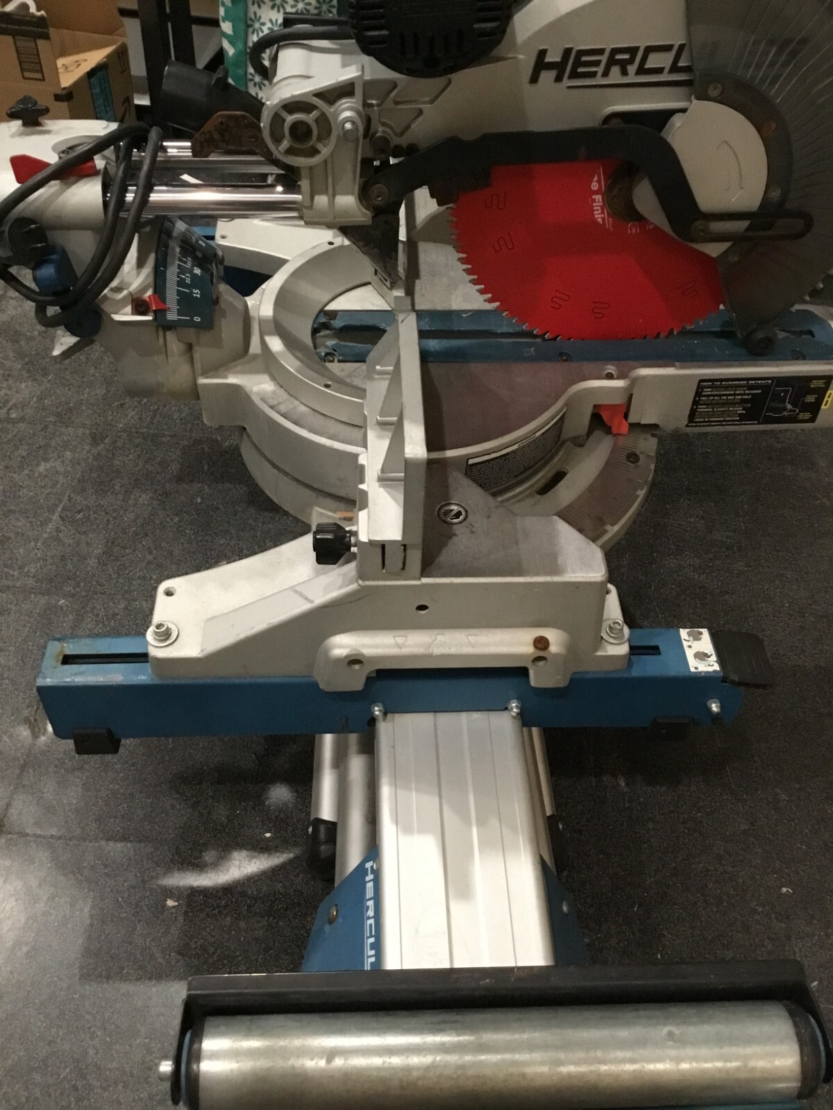 Hercules HE74 12" Double-Bevel Sliding Compound Miter Saw w. Stand | eBay