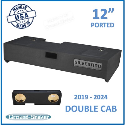 Chevy Silverado 2022 DOUBLE Cab 12" Dual Ported Sub box Subwoofer ...