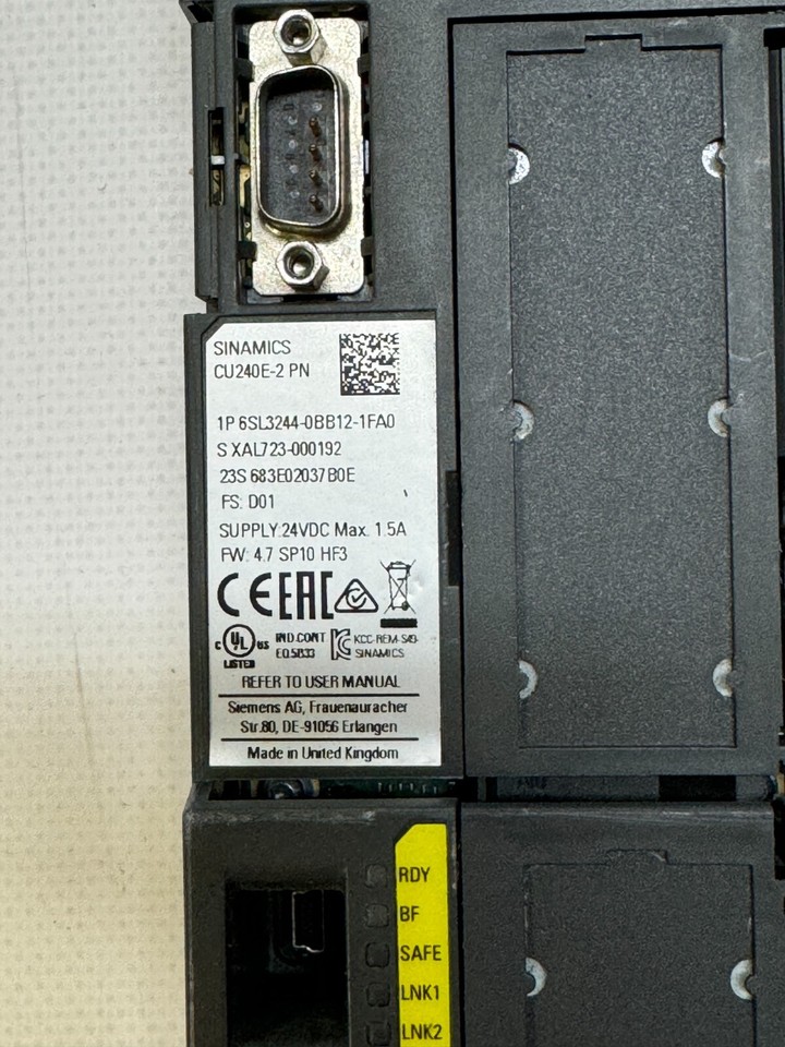 Siemens Sinamics CU240E-2 PN 6SL3244-0BB12-1FA0 | eBay