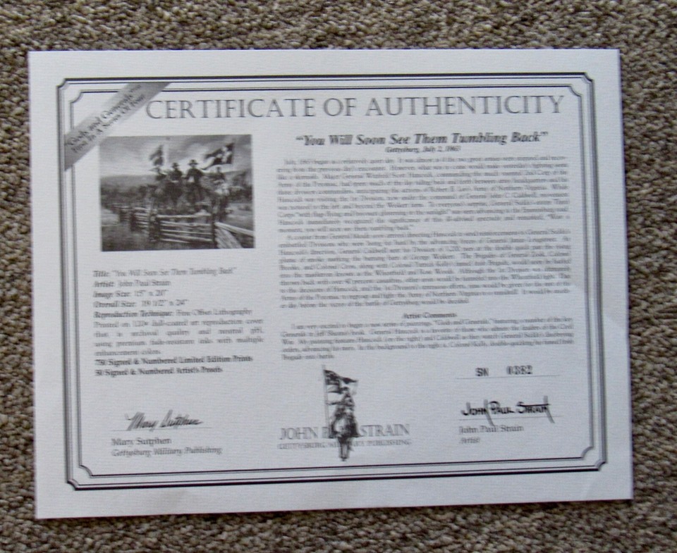 John Paul Strain - You Will Soon See Them Tumbling Back - Civil War ...