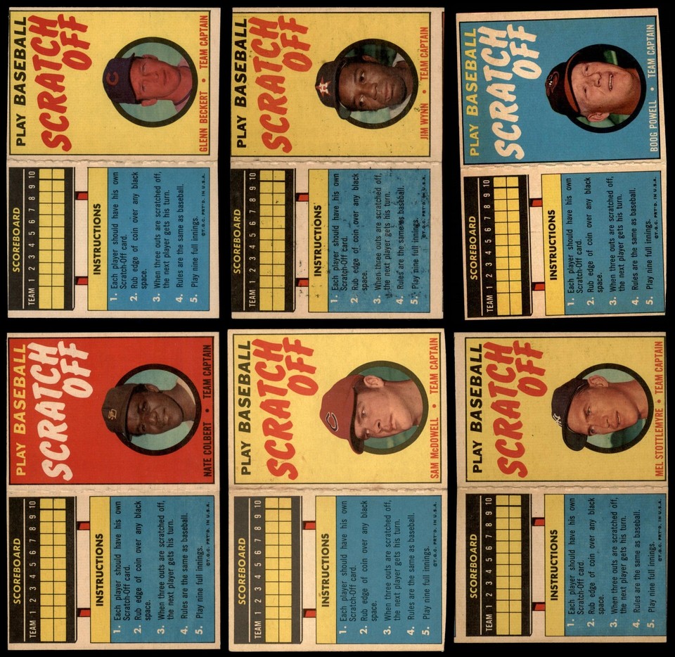 1971 Topps Scratch Offs Baseball Complete Set 3 - VG 6838442 | eBay