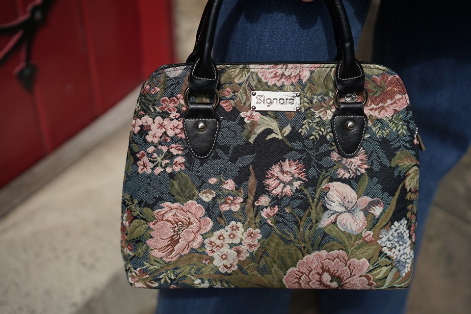 Signare Tapestry Hand Shoulder Crossbody Bag For Woman Floral Peony ...