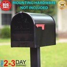 JUMBO POST MOUNT MAILBOX Galvanized Steel Extra Large Rural Mail Box ...