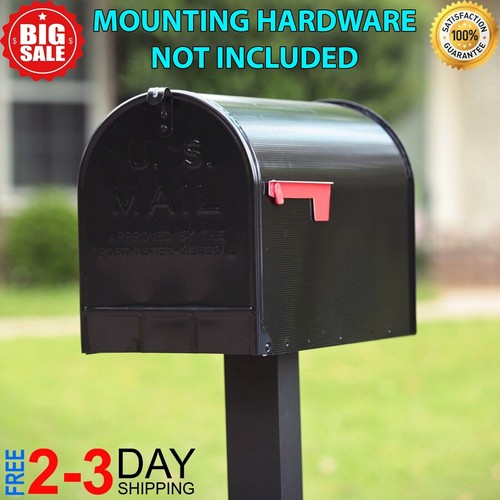 JUMBO POST MOUNT MAILBOX Galvanized Steel Extra Large Rural Mail Box ...
