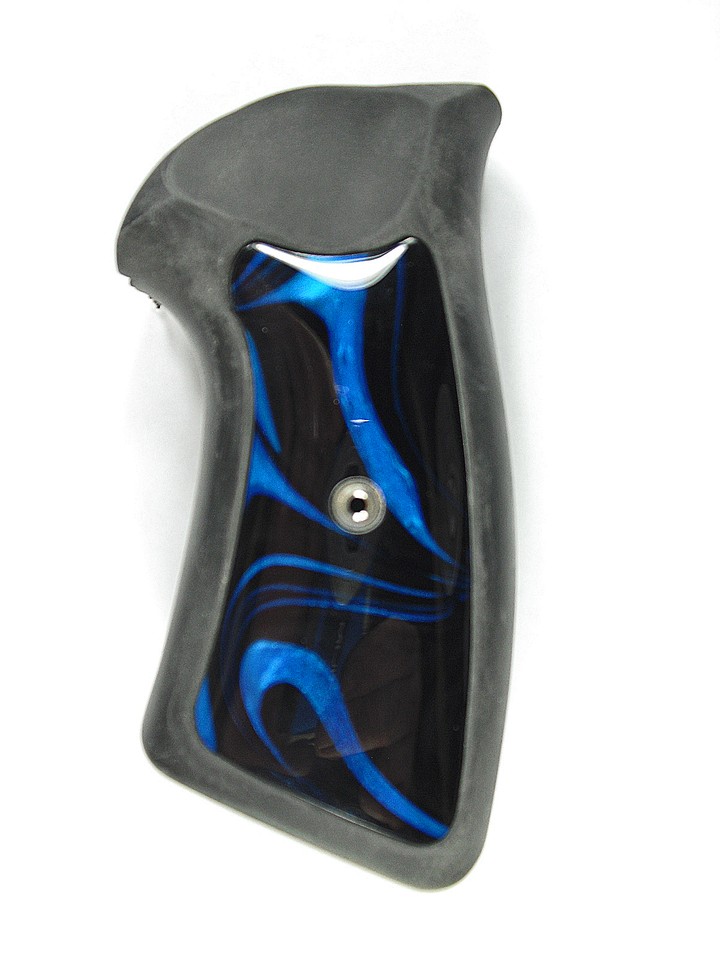 Black & Blue Pearl Ruger GP100/Super Redhawk Grip Inserts | eBay