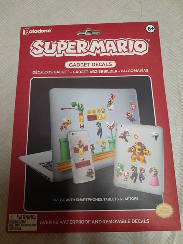 Nintendo Super Mario Bros Removable Waterproof Gadget Decal Big ...