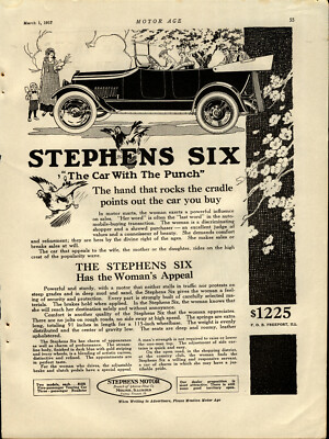 1917 Stephens Motor Cars Ad: "The Car with the Punch" - Moline Plow Co ...