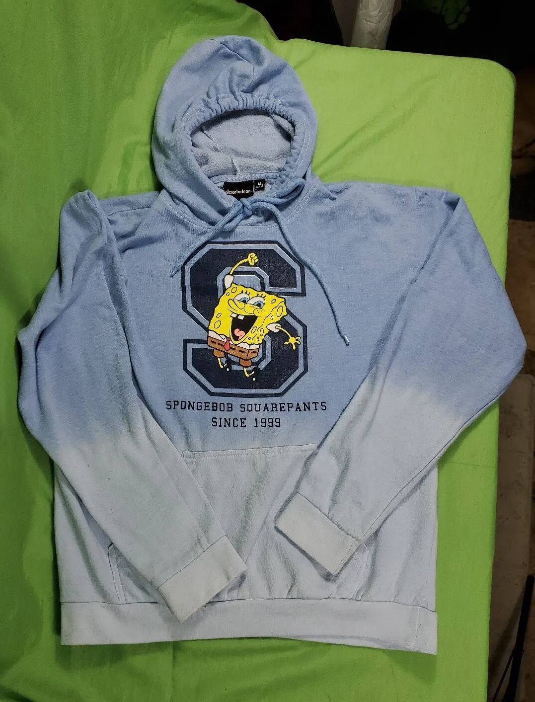Faded Blue Hoodie Nickelodeon SpongeBob Squarepants '… - Gem