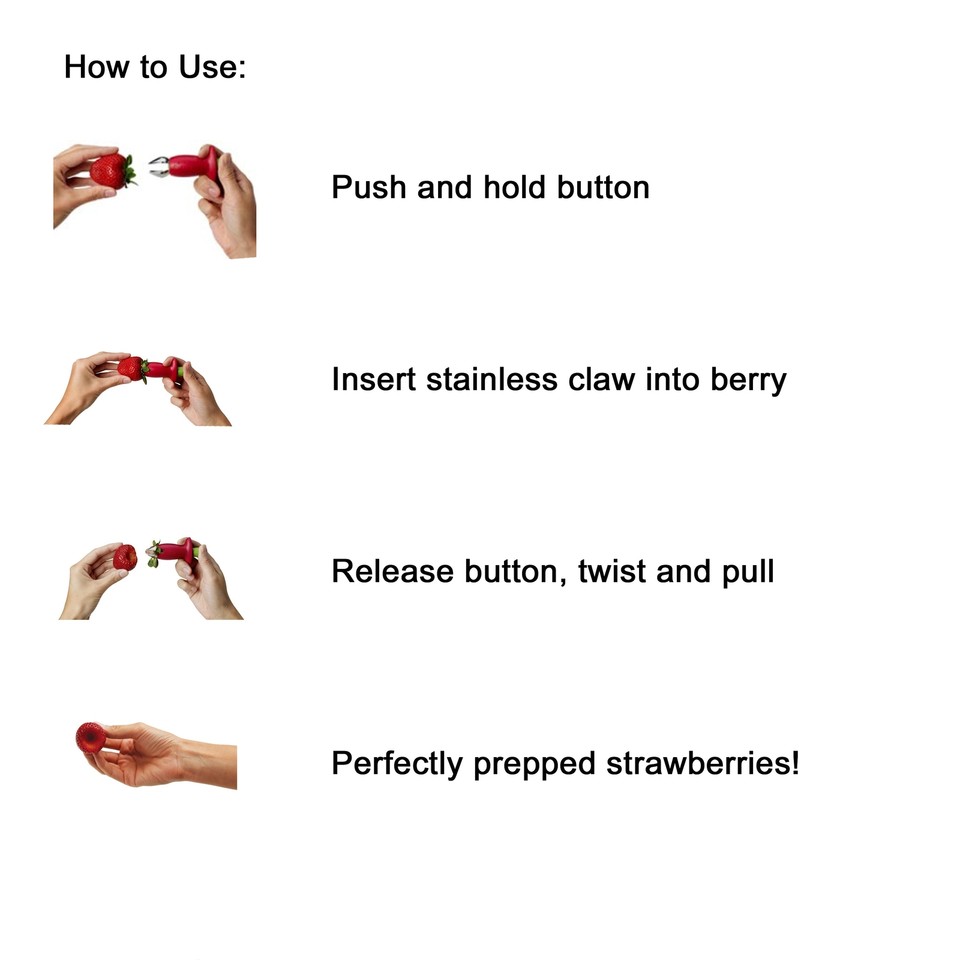 Strawberry Stem Removal Huller Slicer Tool Removing Tomato Persimmon ...