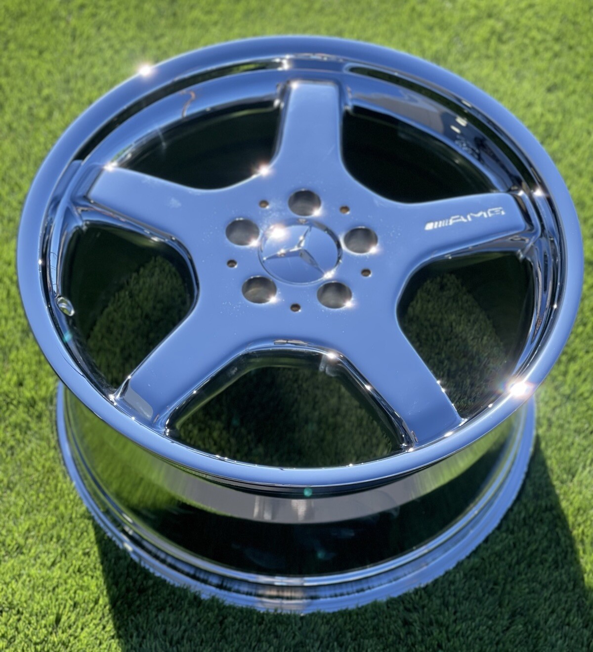 4- New Chrome 18" MERCEDES BENZ SL500 SL550 SL55 SL65 AMG OEM WHEELS ...