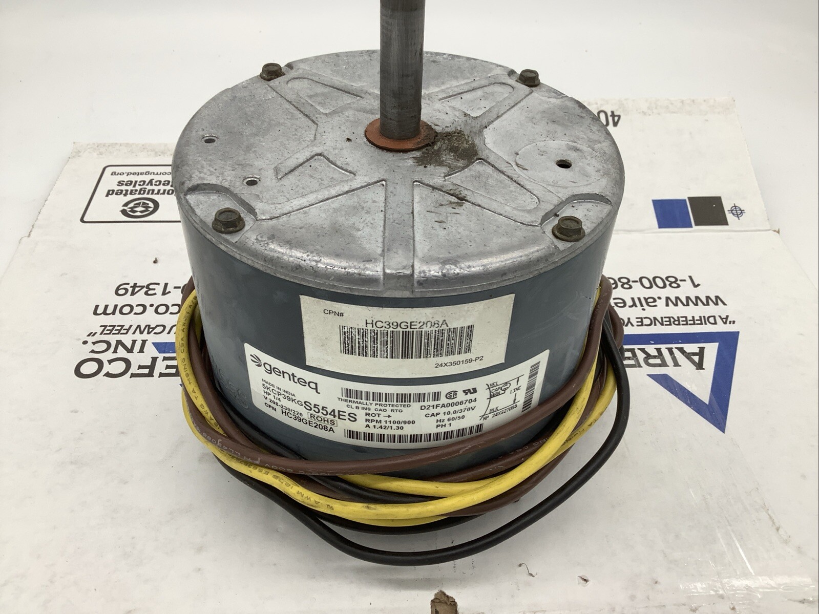 GE Condenser FAN MOTOR 1/4 HP 208-230V 5KCP39KGS554ES HC39GE208A used # ...