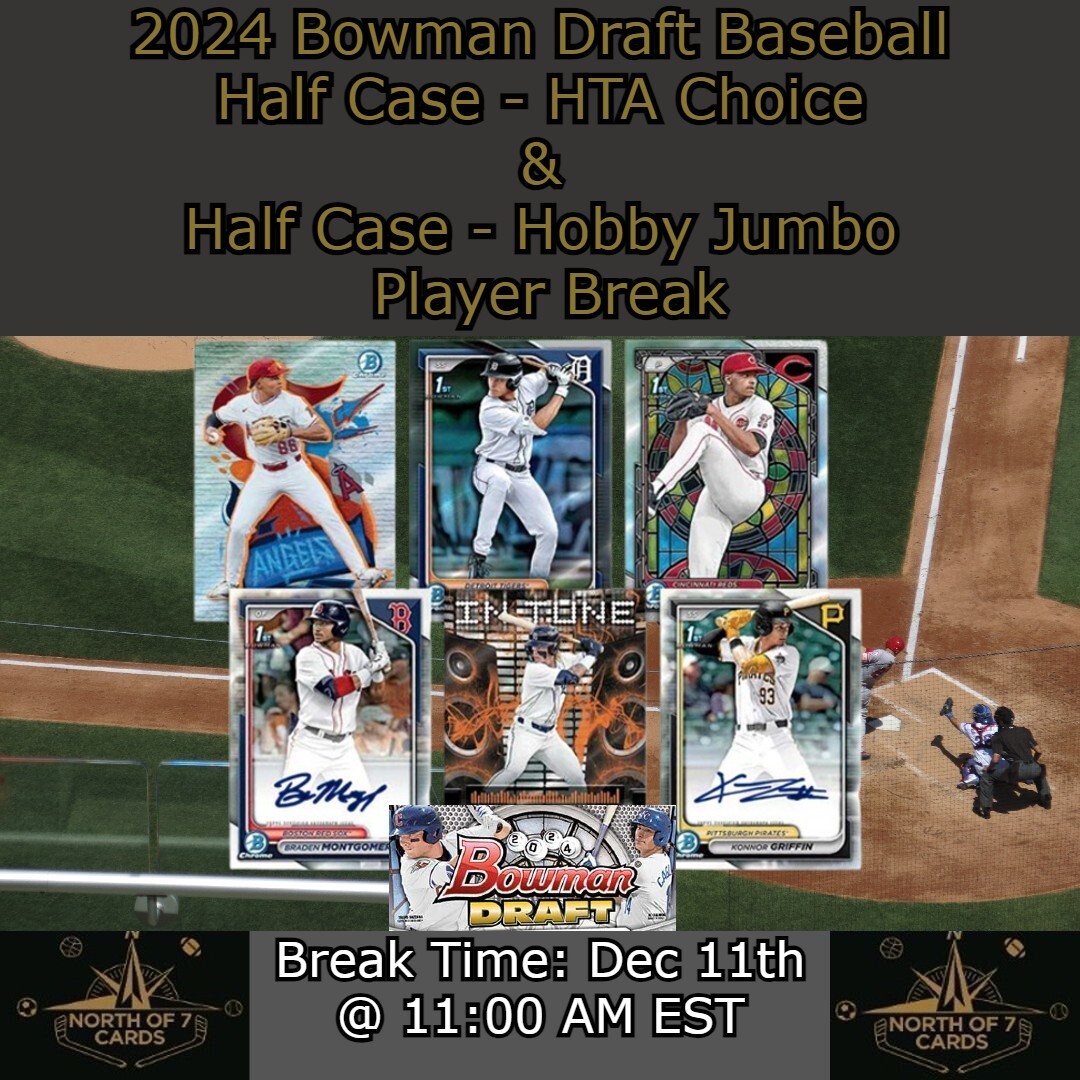 Luke Holman - 2024 Bowman Draft (3 Box HTA & 4X Box Hobby Jumbo) BREAK ...