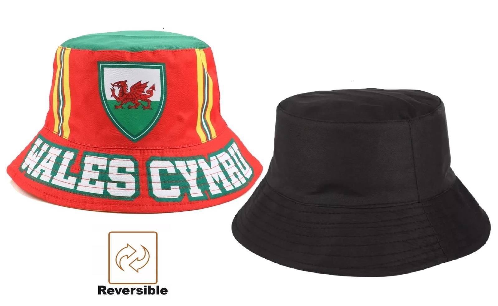 Bucket Hat Welsh Wales Cymru Reversible Adults Cap | eBay UK