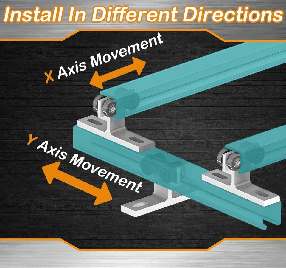 Electric Trolley Assembly 4 Wheel for 1-5/8" Unistrut Channel 1000lb 2 ...