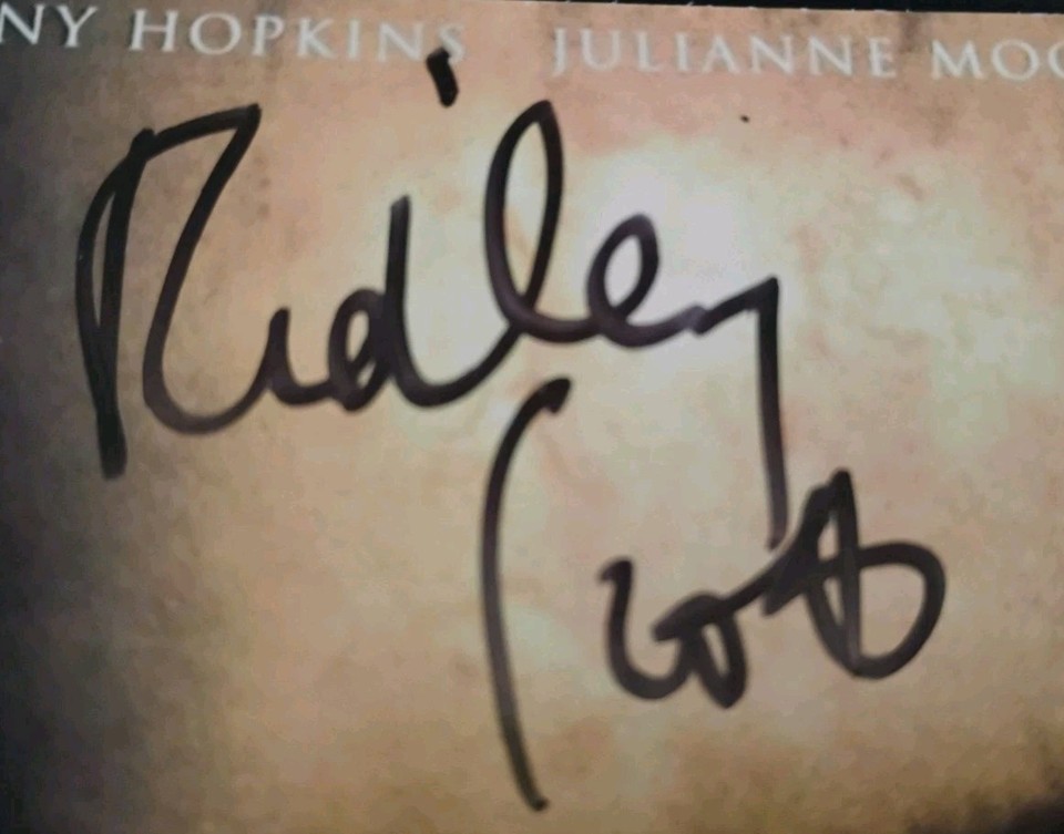RIDLEY SCOTT LEGENDARY DIRECTOR SIGNED AUTOGRAPH HANNIBAL CUSTOM EDIT ...