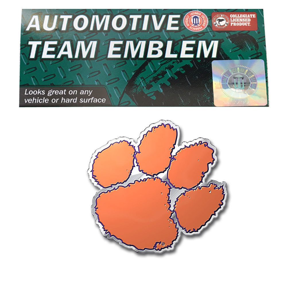 Clemson Tigers 3d Color Metal Chrome Auto Emblem Home Decal University ...