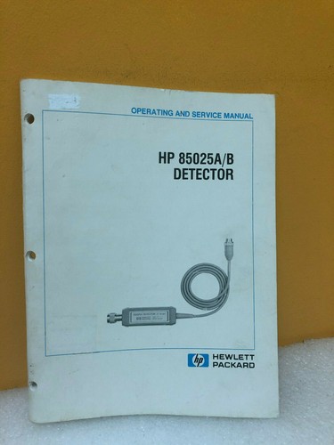 HP / Agilent 85025-90001 HP 85025A/B Detector OPS/SVC Manual | eBay