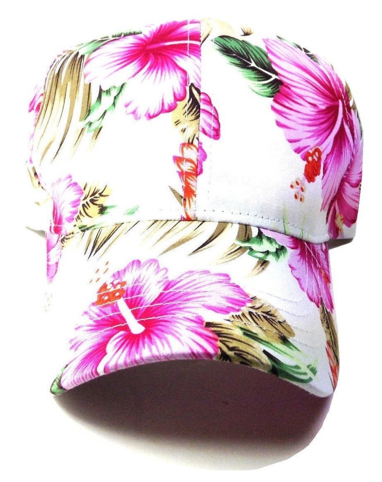 FLORAL FLOWER HAWAIIAN SUBLIMATED ALL OVER PRINT DAD HAT CURVED BILL ...