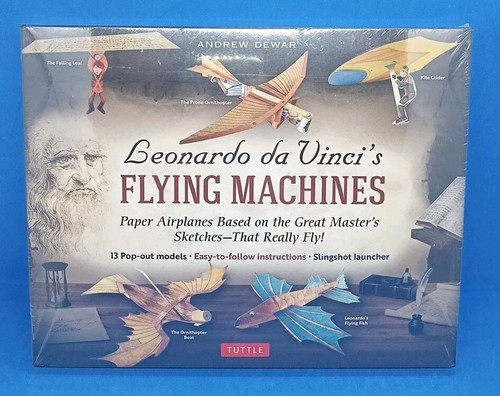 Leonardo da Vinci's Flying Machines Kit: Paper Airplanes 13 Pop-out ...