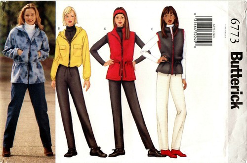 Butterick 6773 Jacket Vest Pants Misses Sewing Pattern Uncut Size 6 8 ...