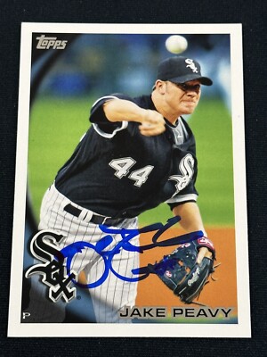 2010 Topps Series Two 2 #501 Signed Jake Peavy Autographed Auto White ...