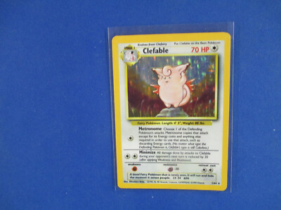 Pokemon Base set " Clefable " EX- NMT see scans | eBay