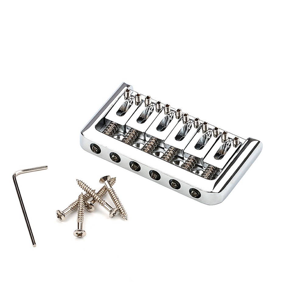 String Through Body 6 String Fixed Hardtail Bridge for ST Strat Tele TL ...