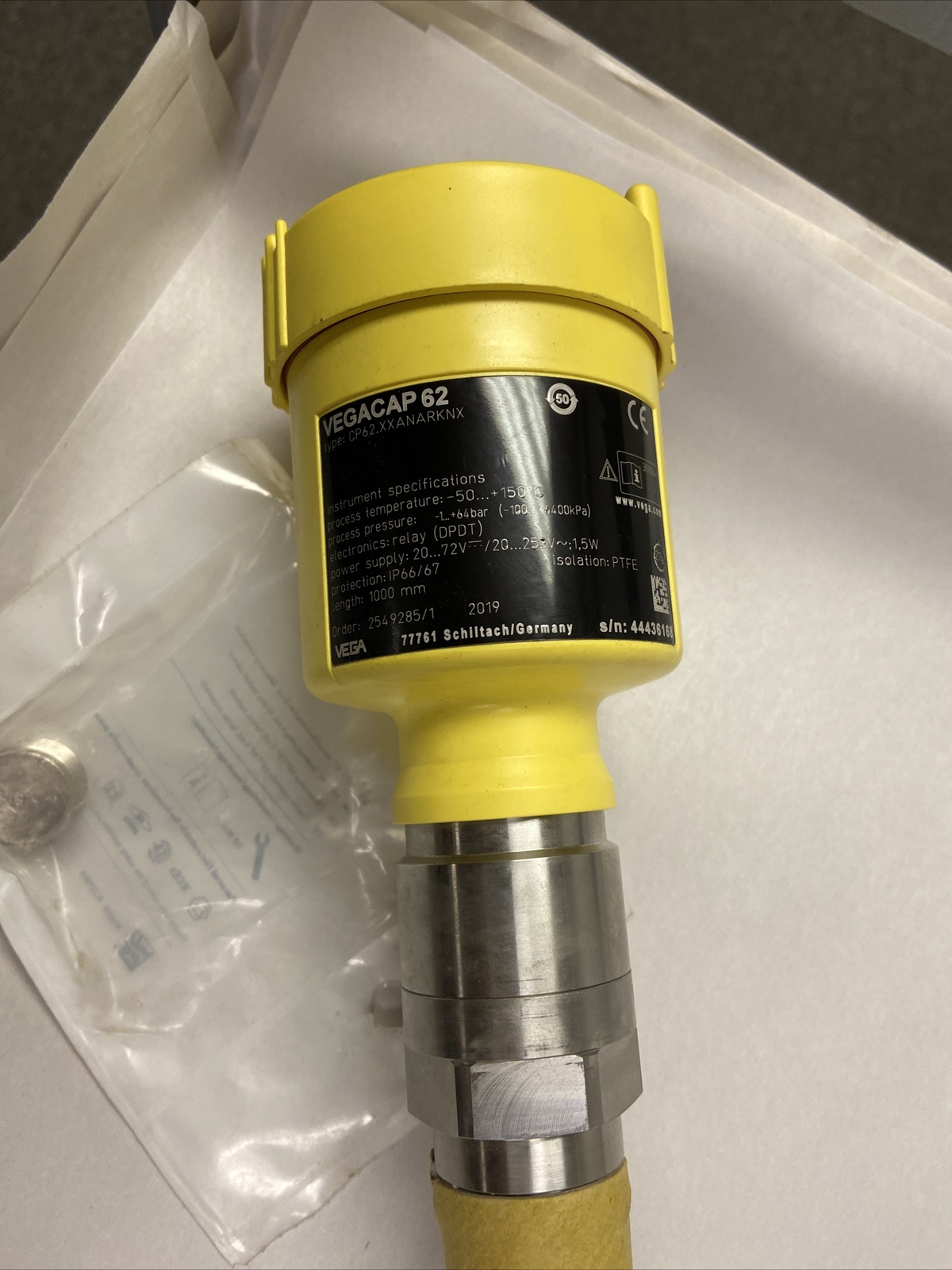 VEGA VEGACAP,62 CP62.XXANARKNX,LEVEL SENSOR PROBE | eBay