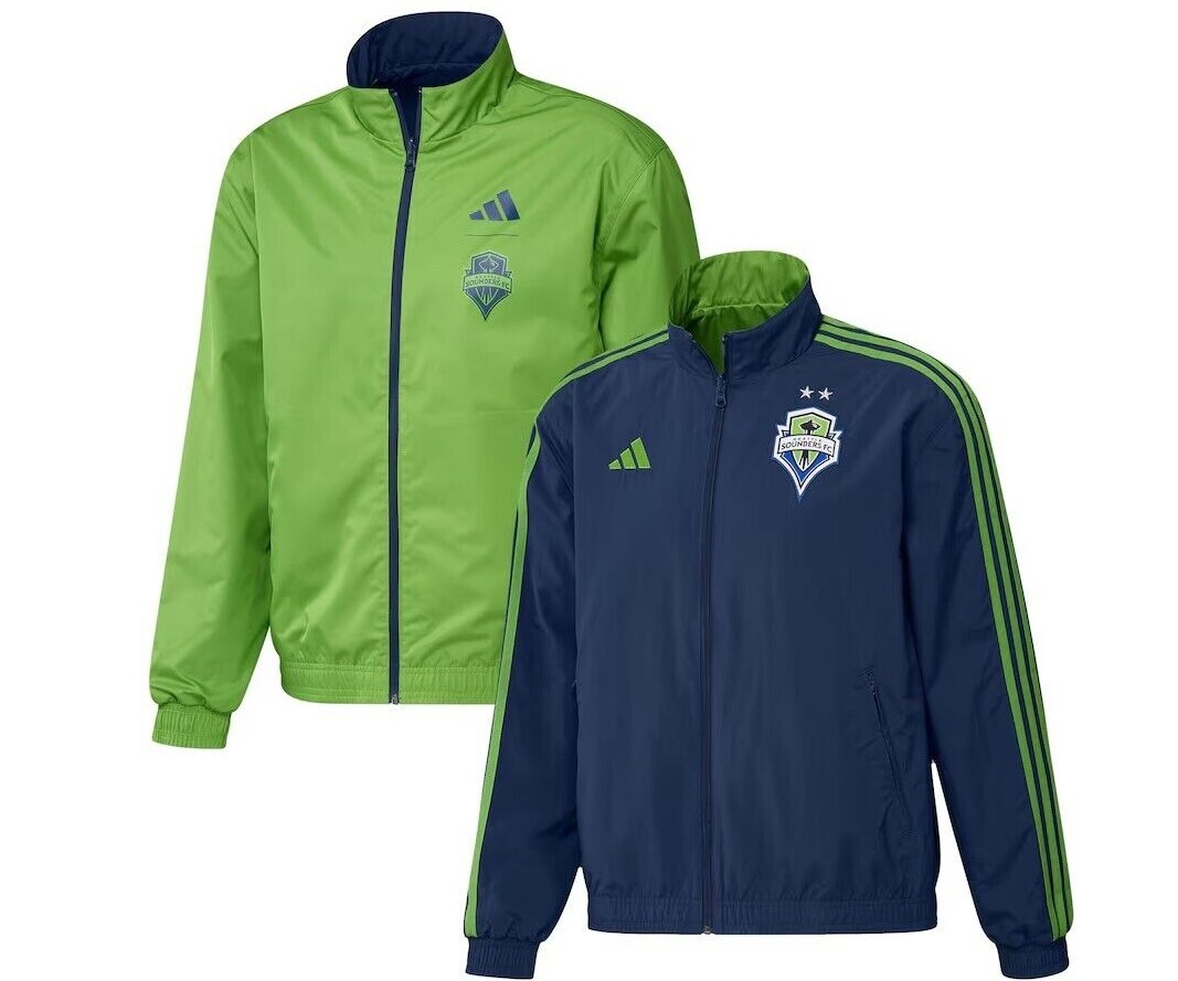 Adidas MLS Seattle Sounders FC Reversible Anthem Jacket New Mens SMALL ...