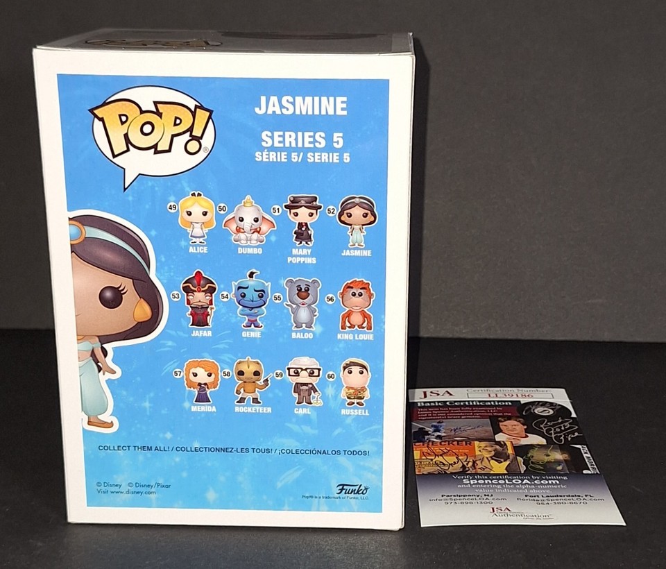Linda Larkin Signed Autographed Funko Princess Jasmine Aladdin Disney ...