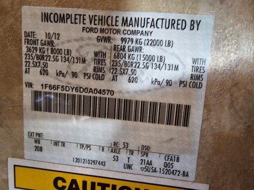 2013 Fleetwood Bounder Ford F53 22.5x7.50 Aluminum 8Lug Wheel 44616 ...