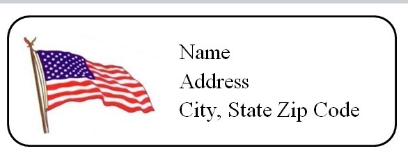 30 Personalized Address Labels US Flag (US10) | eBay