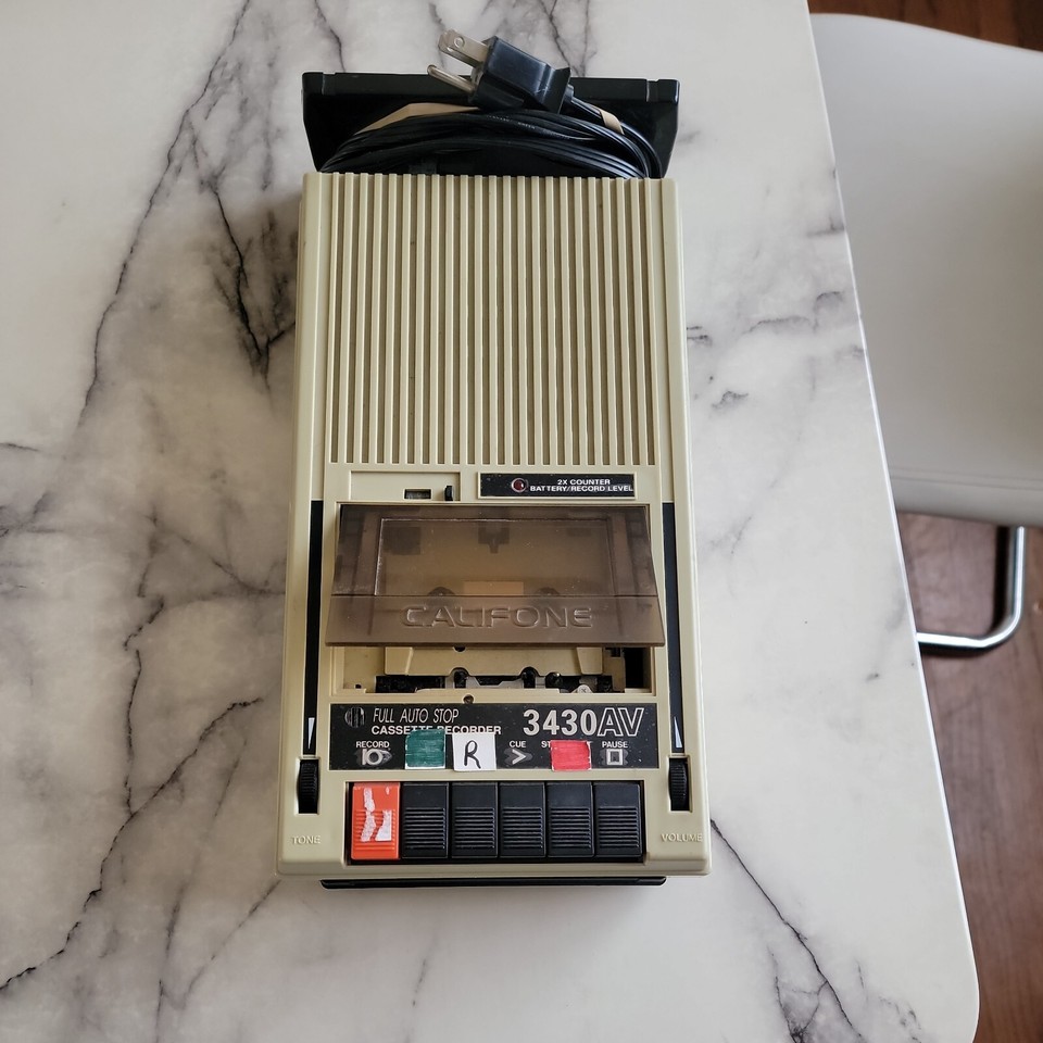 Vintage Califone 3430AV Auto Stop Cassette Recorder Audio Tape Player ...