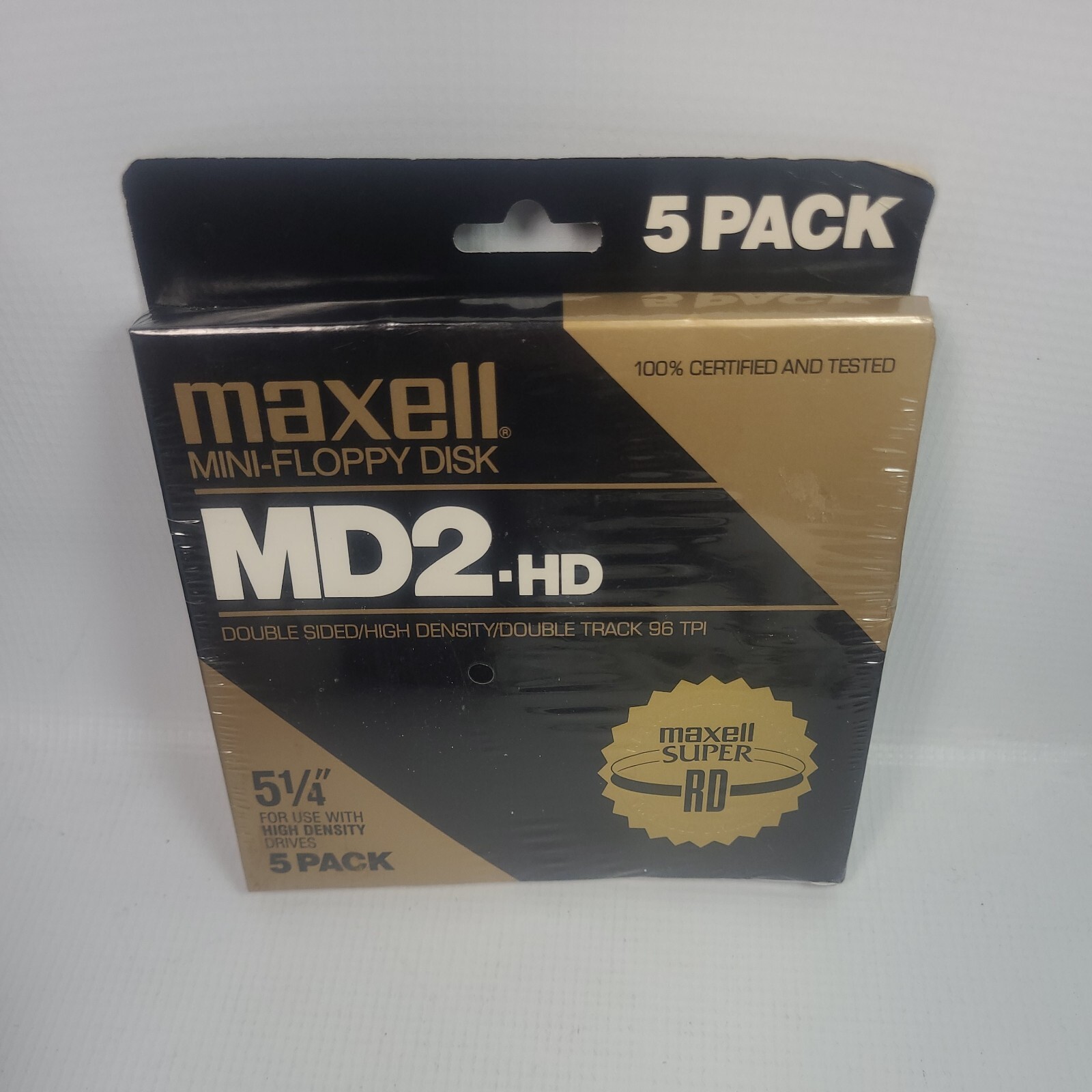 Maxell MD2-HD 5 1/4" Mini Floppy Disk - 5Pk - High Density Factory ...