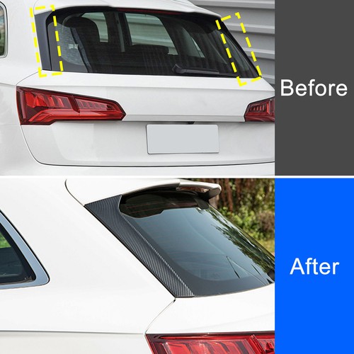Carbon Fiber ABS Rear Window Spoiler Side Wing Cover For Audi Q5 SQ5 ...
