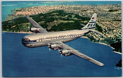 Pan American Double-Decker Super Strato Clipper Airliner In Flight ...