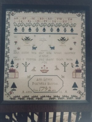 NEW Handwork Samplers THE 1792 ANN LEWIS SAMPLER Cross Stitch Pattern ...