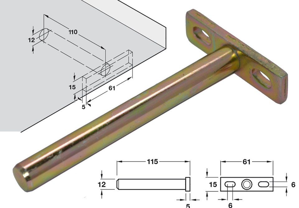 SINGLE FLOATING SHELF BRACKET CONCEALED HIDDEN SUPPORT SCREW MOUNTING ...
