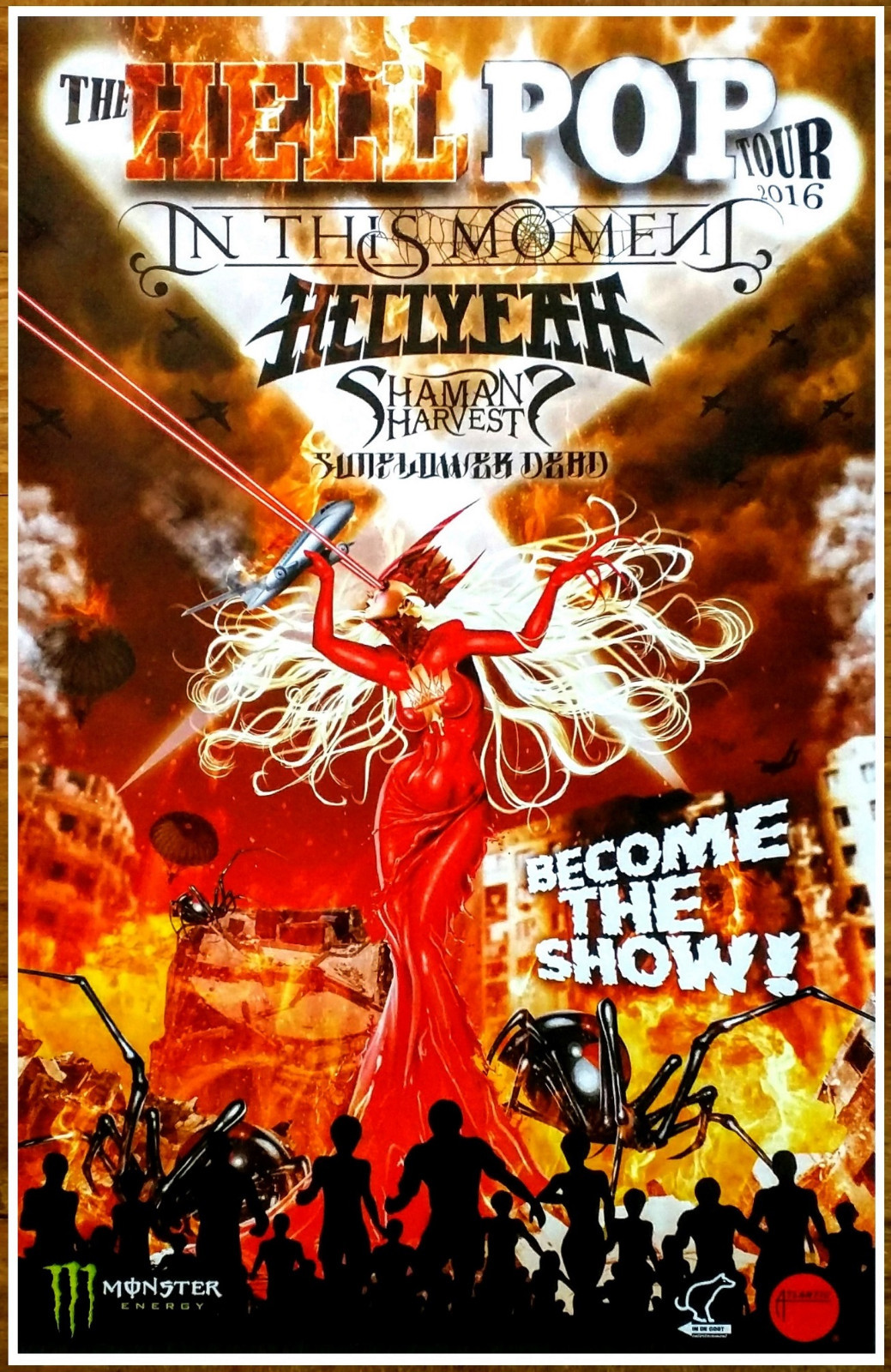 IN THIS MOMENT | HELLYEAH 2016 Hellpop Tour Ltd Ed RARE Poster+BONUS Rock Poster | eBay