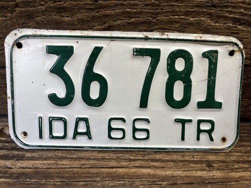 1966 Idaho Utility Trailer License Plate - 36 781 | eBay