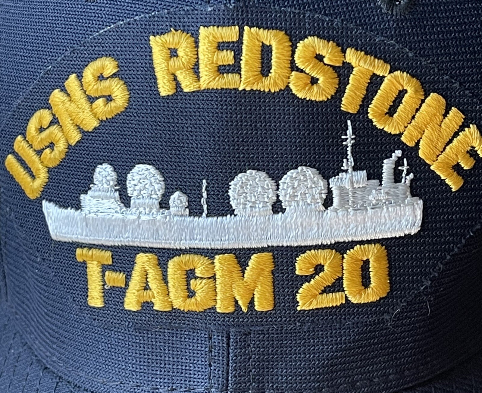 USNS REDSTONE T-AGM 20 NASA APOLLO MISSION BASEBALL CAP HAT, NAVY BLUE ...