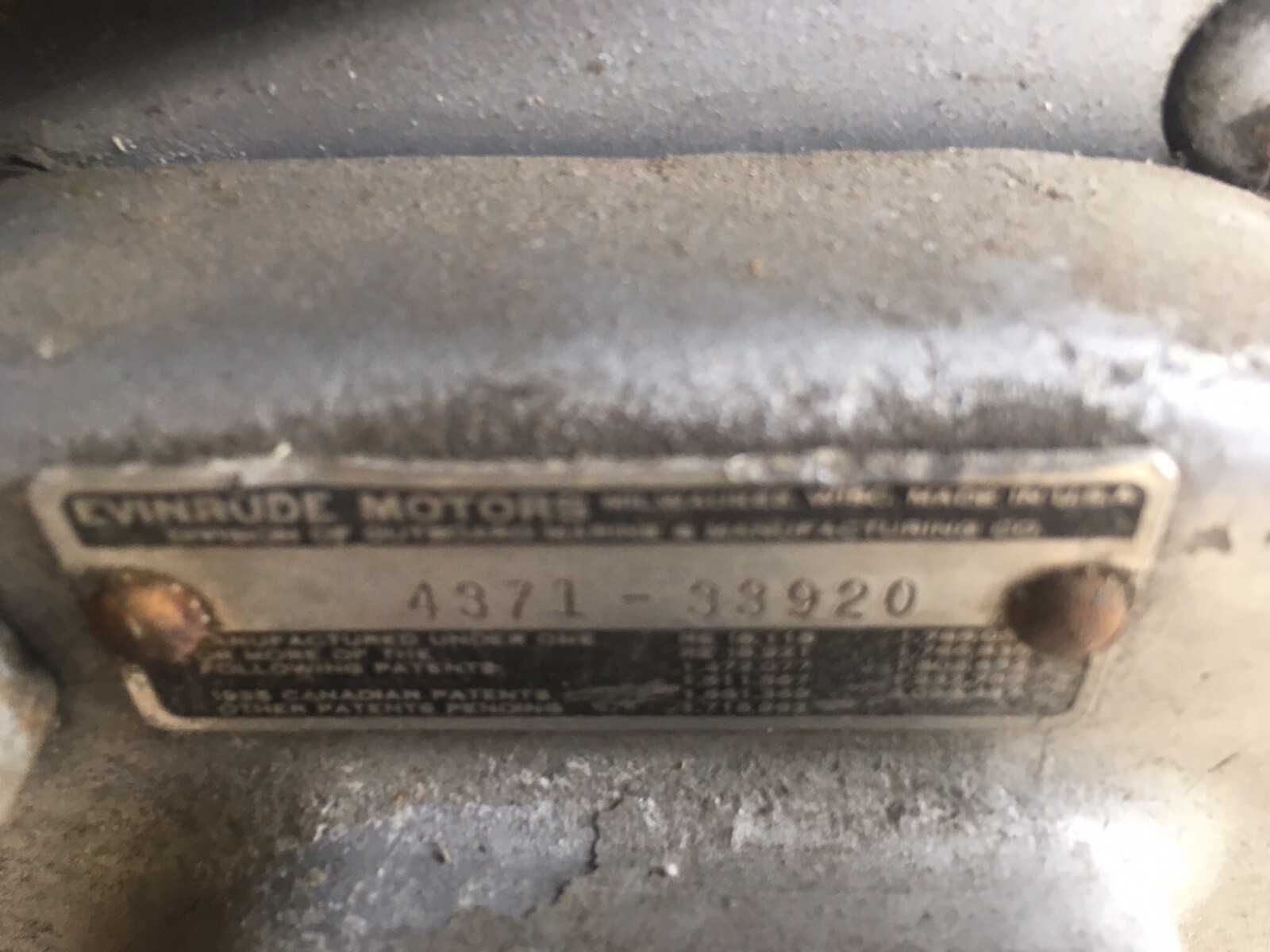 Vintage EVINRUDE 3.3 HP OUTBOARD MOTOR- Model#4371-Serial#33920 | eBay