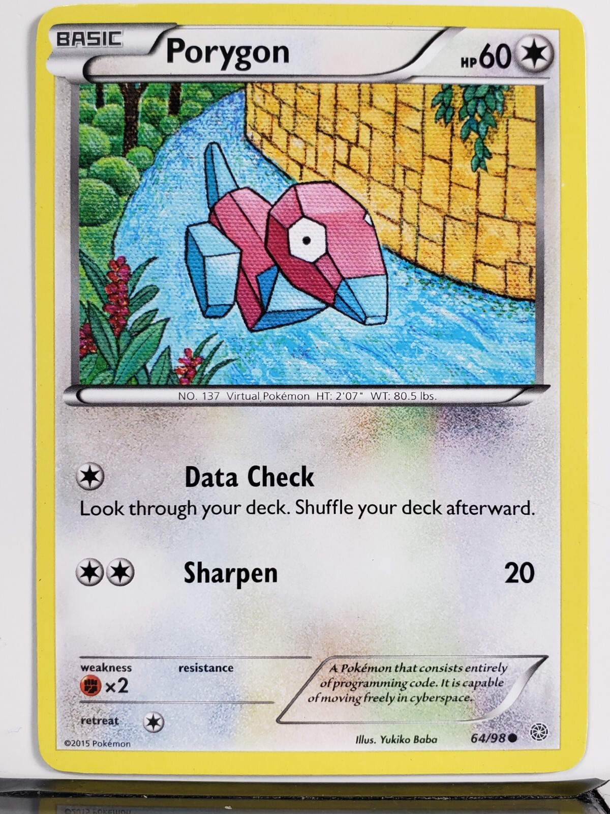 Porygon 64/98 LP - XY Ancient Origins Pokemon Card - Yukiko Baba Art | eBay