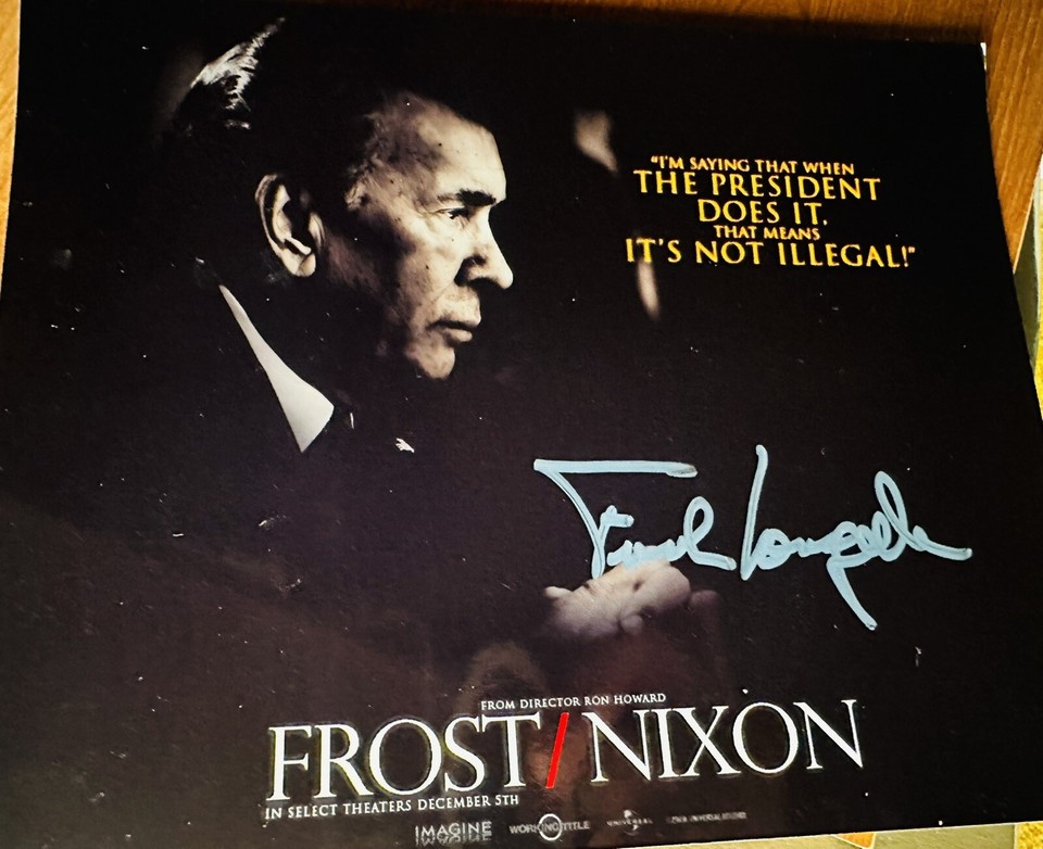 Frank Langella signed “Full Name” 8x10 photo In Person. Frost/Nixon ...