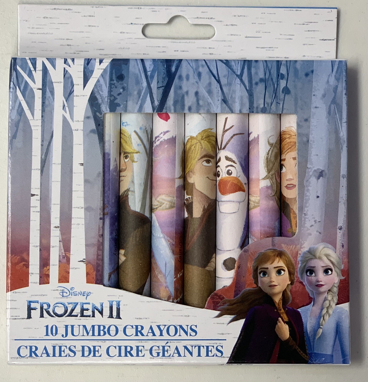 DISNEY FROZEN II - 1 Pc 10 Jumbo CRAYONS ELSA OLAF ANNA COLORING | eBay