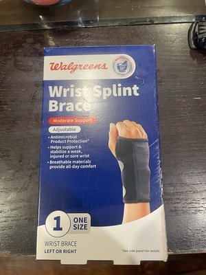 Walgreens Moderate Brace Wrist Support Adjustable Black One Size Left ...