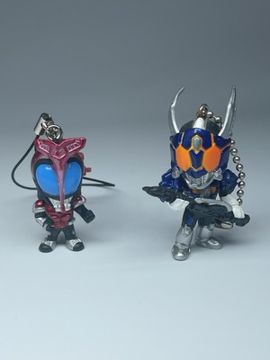 [USED] Kamen Rider Den-O Rod Form Mascot + Kabuto Zecter Keychain Set ...