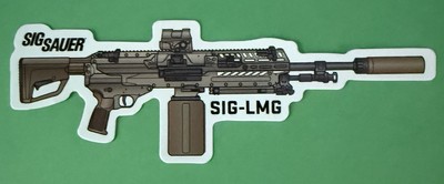 SIG SAUER SIG-LMG LIGHT MACHINE GUN STICKER - Belt Fed Firepower - New ...